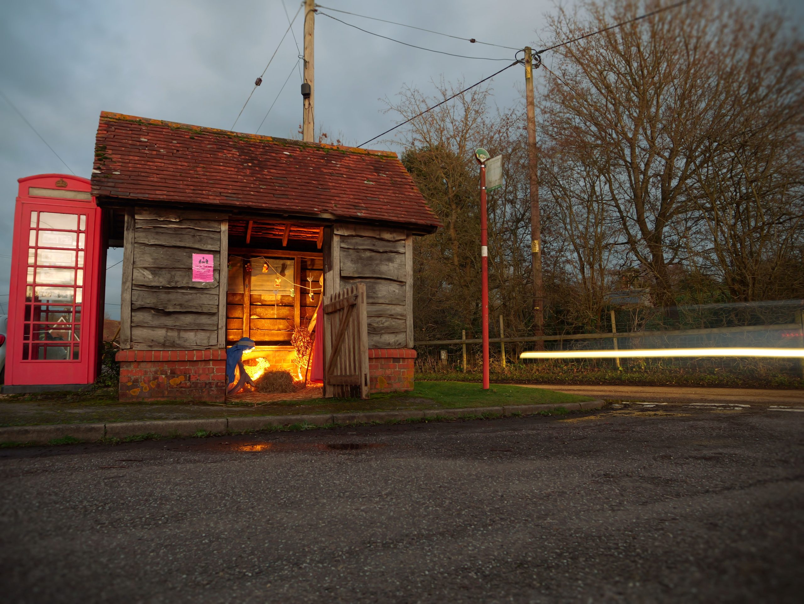 Avon Valley Churches Set Up a Bus Shelter Nativity - Diocese of Winchester